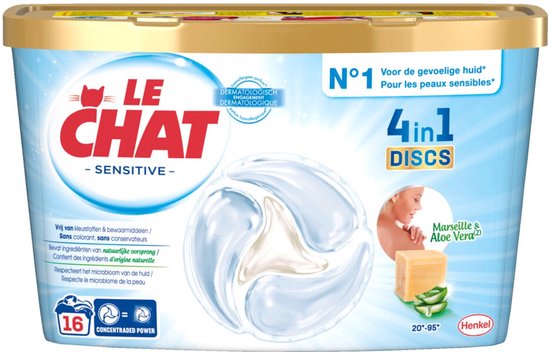 Le Chat HC Discs Sensitive 4-in-1 (4x) – Wasmiddelcapsules ...