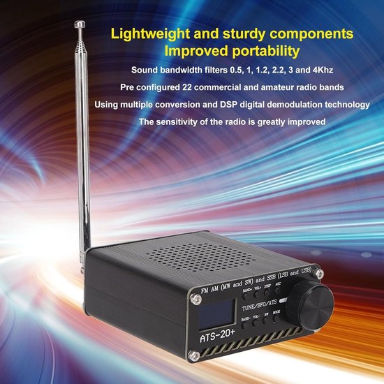 Draagbare Radio Ontvanger AM LW SW SSB Wereldband Frequentie met ...