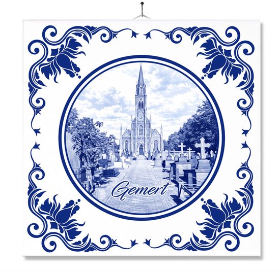 Tegel Met Opdruk | Gemert | Delft Blauw | Cadeau | Inclusief ...