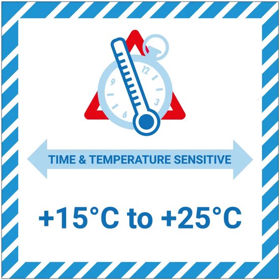 Time & temperature sensitive 15 tot 25 graden sticker - 40 x 40 cm | bol