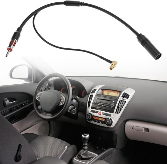 DAB Auto Antenne Kabel met SMB naar DIN Stekker voor Autoradio | bol