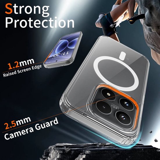 Hoesje Geschikt voor Xiaomi 17 - Compatibel met MagSafe / Qi2 - Hard ...