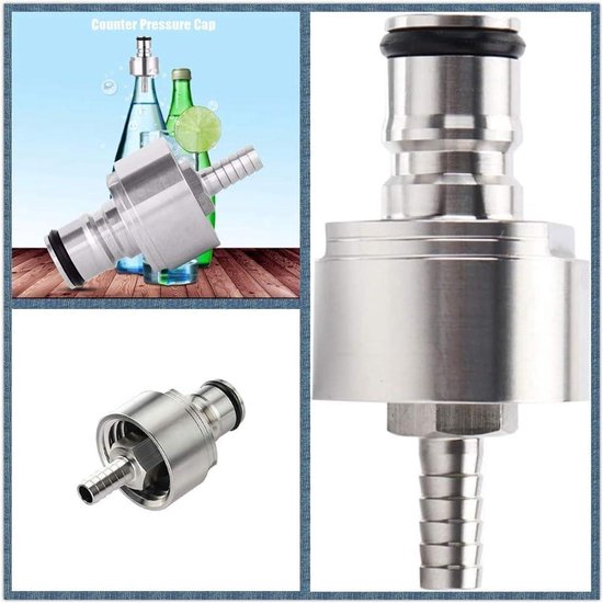 Allecta - Rvs Carbonation Cap - Barb - Soda - 5/16" - Tegendruk - Fles ...