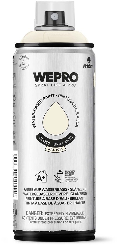 Spuitbus Ral 1013 Glans MTN WEPRO WATER-BASED PAINT 400ML | bol