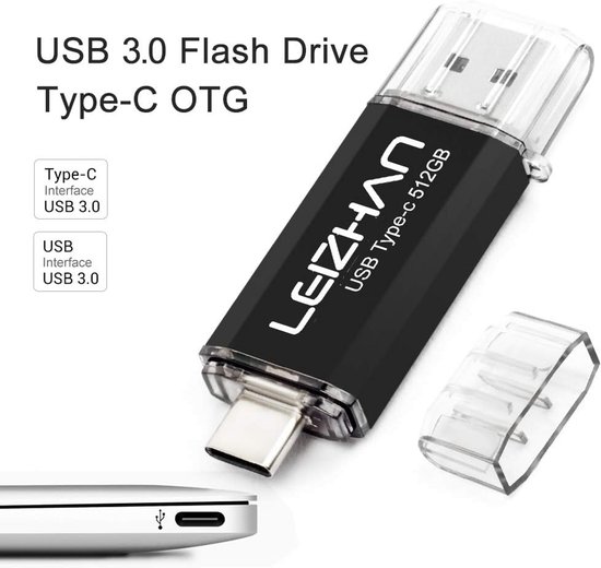 USB Stick Type-C OTG Flash Drive 256GB voor Telefoon en PC | bol