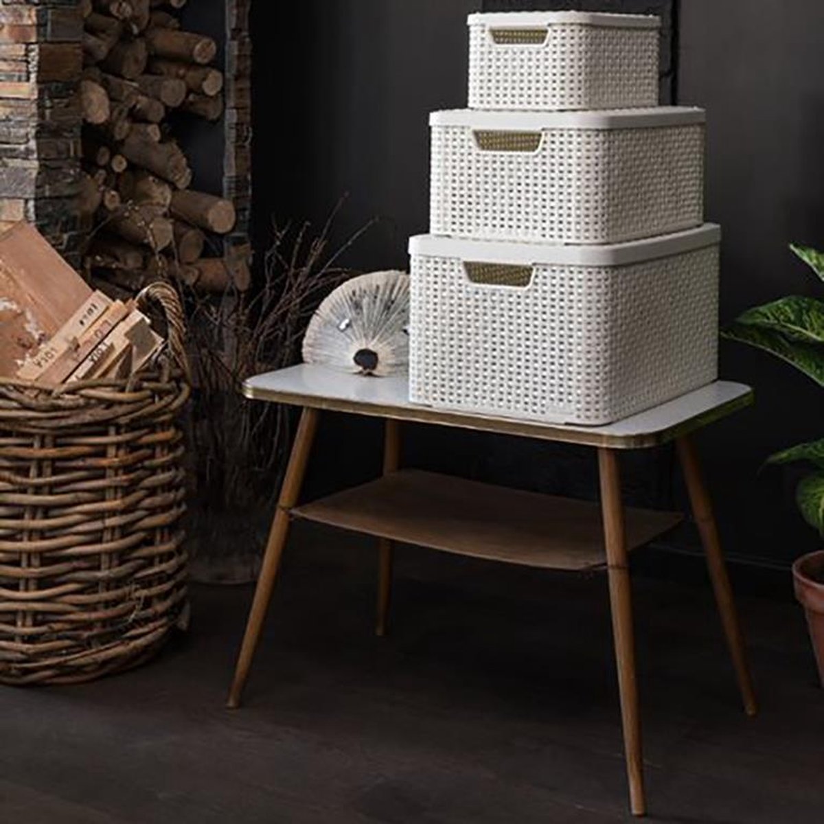 Curver Style Mand L - 30L - Wit met deksel | bol.com