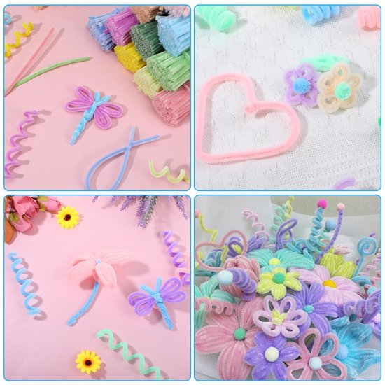 Pastel Pipe Cleaners Chenille - 1000 sticks per verpakking ...
