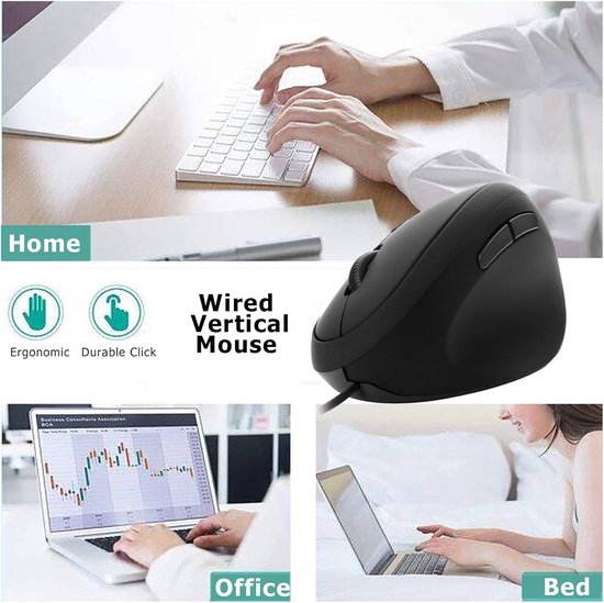 Ergonomische Verticale USB Muis voor PC en Laptop – Instelbare DPI ...