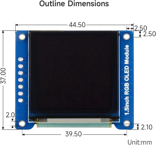 Kleur OLED Display Module 1.5 Inch 128x128 RGB Hoog Contrast Scherm | bol