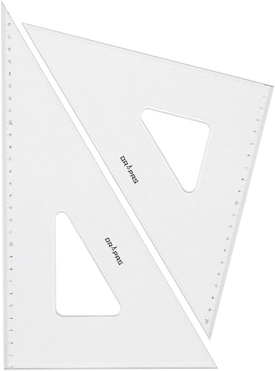Rvs Driehoeksopzetliniaal met Schaalverdeling 30 cm - Metrische ...