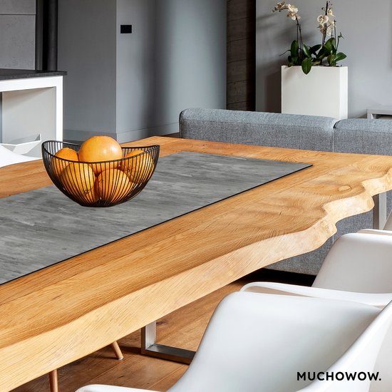 Tafelloper 200x40 cm - Tafelmat vinyl Roest - Beton print - Patroon ...