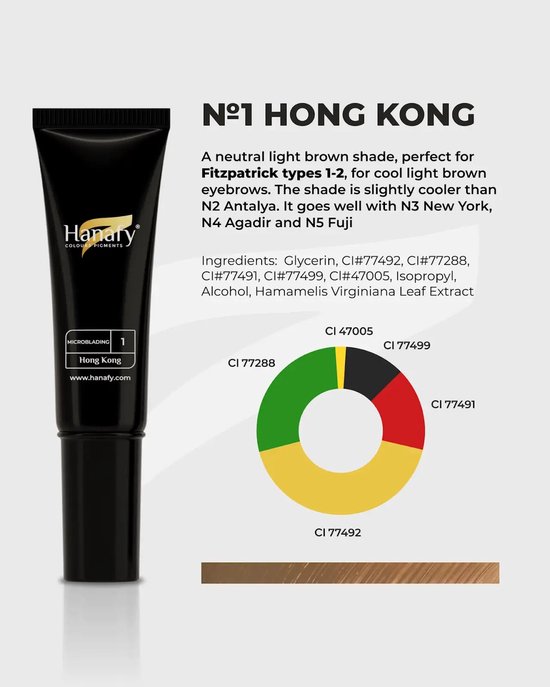 Hanafy Microblading No1 Hong Kong 10 ml – Brow Pigment | bol
