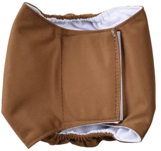Incontinentie broekje hond reu - Maat XL - Licht bruin - Hondenluier ...
