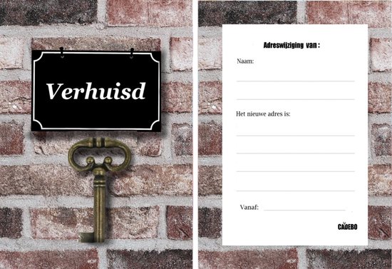 Adreswijziging - Verhuiskaarten - A6 - Set 8 stuks met enveloppen ...