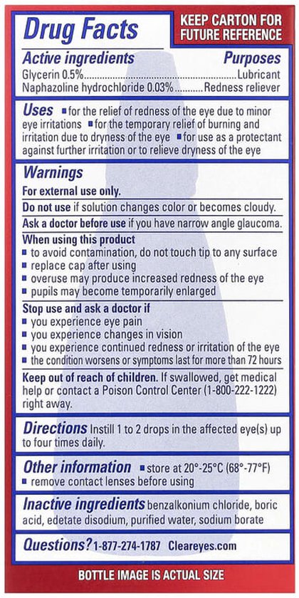 Clear Eyes Maximum Redness Relief – Nieuwe Verpakking – Oogdruppels ...