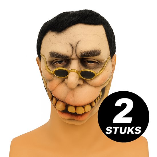 Eng Halloween Masker – Set van 2 Stuks – Griezelmasker met Tanden ...