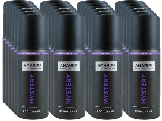 Amando Deodorant Spray Mystery 150 ml - Voordeelverpakking 24 stuks | bol