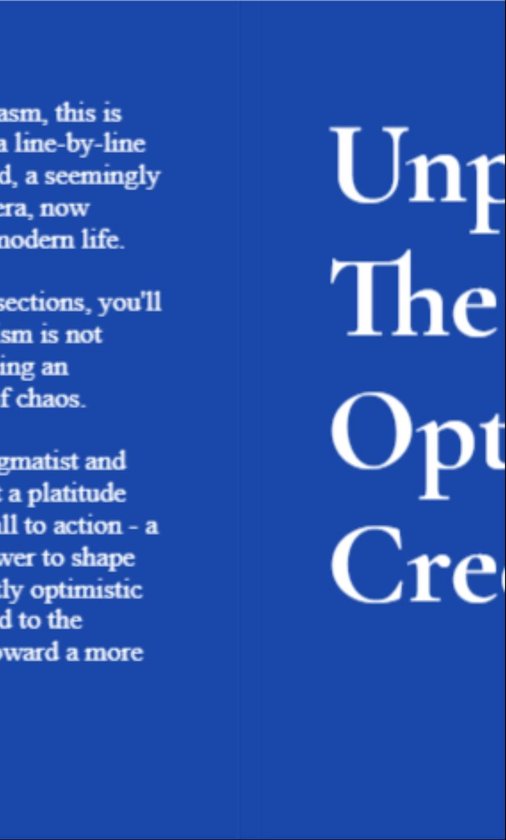 Unpacking The Optimist Creed: Unpacking The Optimist Creed: Unpacking ...