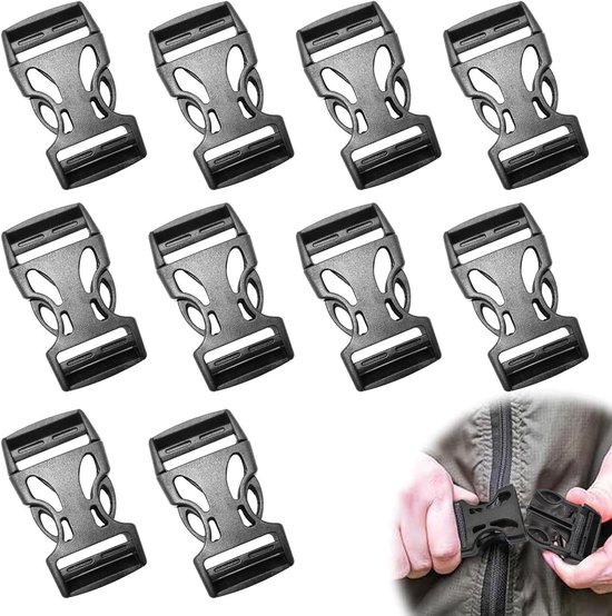 Brenzoos - Steeksluitingen - Set van 10 stuks - Verstelbare kunststof ...