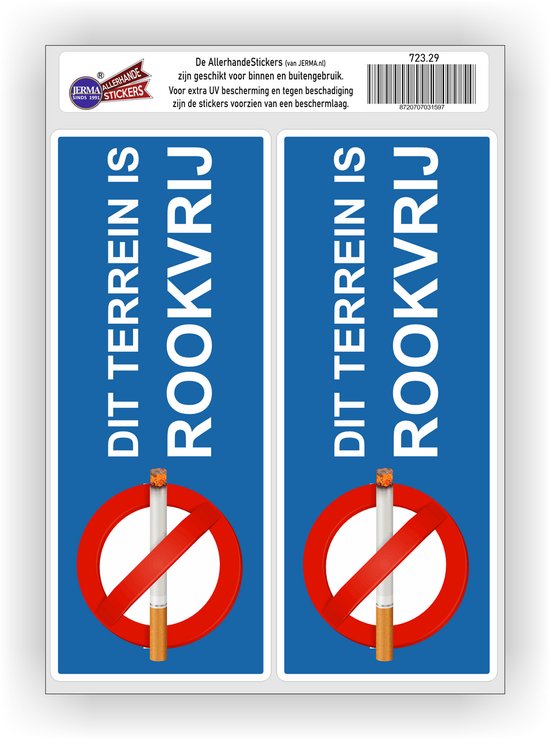 Jerma-Dit terrein is rookvrij- set 2 stickers-Rookvrije Omgeving ...