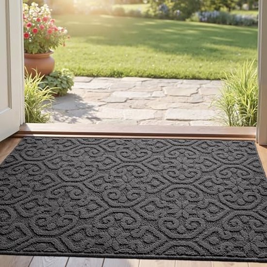 Deurmat 61 x 92 cm - Vuilabsorberende en Antislip Inloopmat - Laag ...
