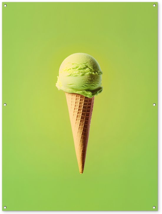 Tuinposter 120x160 cm - Tuindecoratie Hoorntje - Schepijs - Groen ...