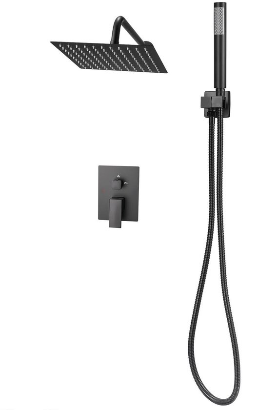 Douchekraan Set, met 10-Inch Vierkante Regendouche Kop en Handheld ...