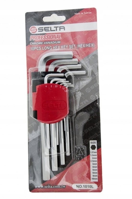 Selta Inbussleutelset HEX 1,27-10mm 10-delig | bol