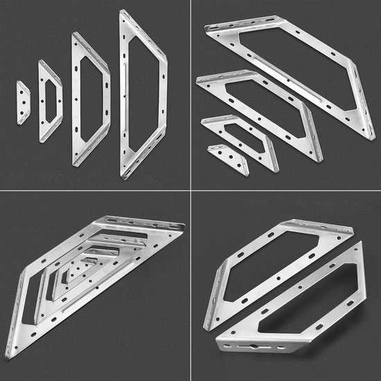 Hoekbeugels 50x50mm Verbindingen Stalen Platen Driehoekige vorm ...