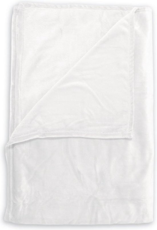 Heerlijk Zachte Fleece Plaid Wit | 140x200 | Comfortabel En Soepel ...