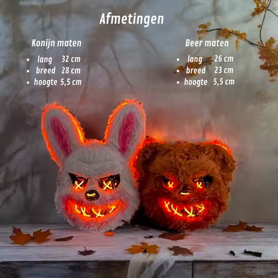 Halloween masker beer - led - verkleed masker - carnaval - feest masker ...