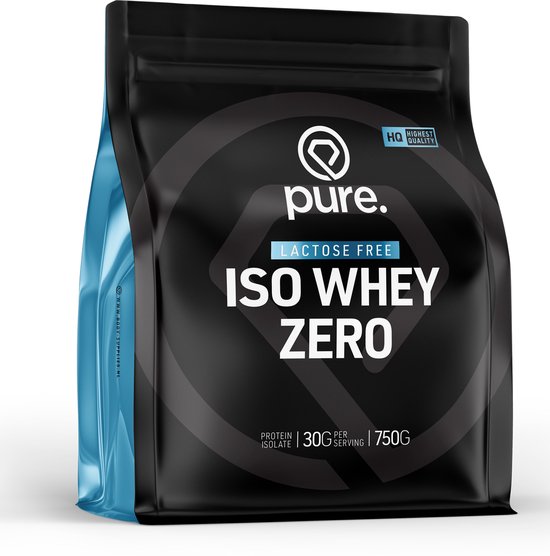 Pure. Iso Whey Zero Isolate - Lactosevrij wei-eiwit isolaat - Vanille ...