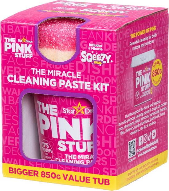 The Pink Stuff Miracle Cleaning Paste Kit - 850g + Spons | bol