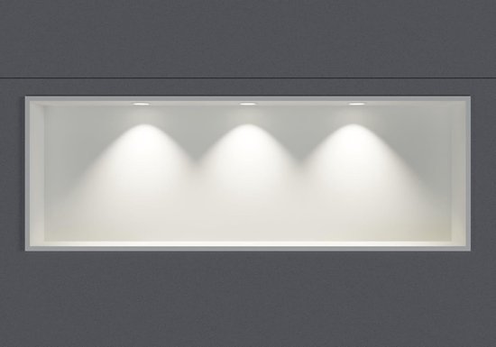 Douche-inbouwnis met LED-verlichting - 30 x 90 x 10 cm - Wandnische ...