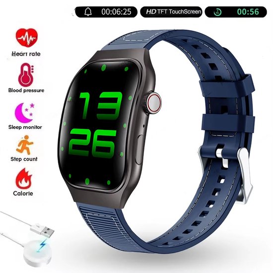 Smartwatch Mannen 2.01" HD Scherm – Sporthorloge met ECG & PPG ...