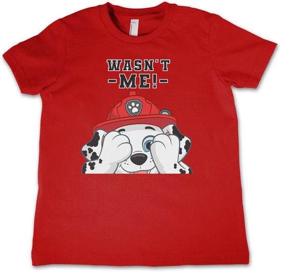 Paw Patrol Kinder T-Shirt Wasn't Me Kids Tee NIC-12-PP007-DTF538 Red-12 ...