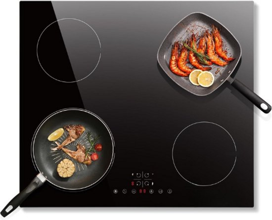 Inductiekookplaat 4-Pits-6400 W-Elektrische Hobs-Domino Inbouw-60 cm ...