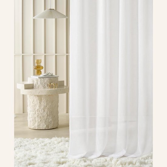 Gordijn-250 x 230 cm-Wit-1 stuk | bol