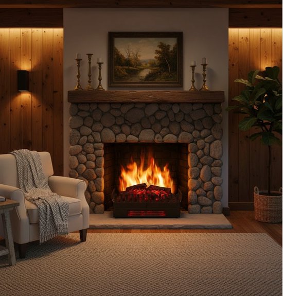 HomeByNicole LuxeFire Classic 2000W Elektrische Haard met Realistisch ...