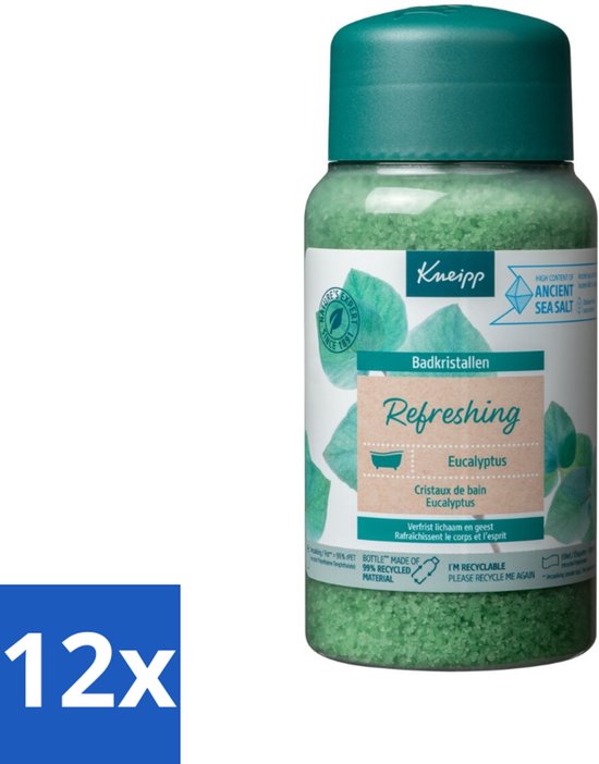12 x Kneipp - Badzout - Badkristallen - Mint Eucalyptus - 600 g ...