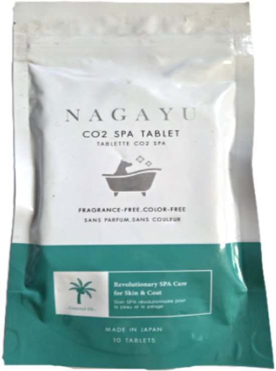 Nagayu - CO2 Spa Tabletten met Kokosolie - Huid & Vachtverzorging | bol