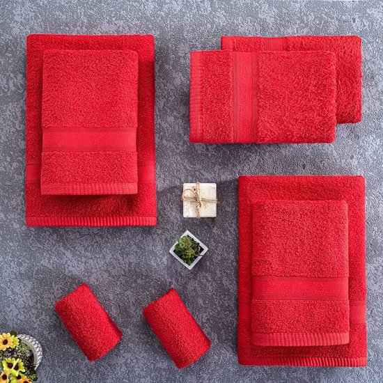 Premium handdoekenset - 8-delig - 100% katoen - diverse kleuren | bol