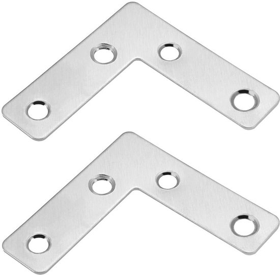 10pcs L Shape Flat Fastener Recover Plates 50mmx50mm, Stainless Steel ...