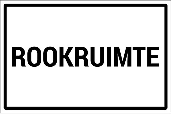 Rookruimte sticker - 45 x 30 cm | bol