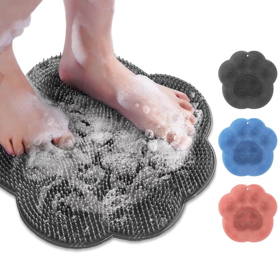 Voetenscrubber voor in de douche met antislip zuignappen, reinigingspad ...