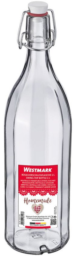 Westmark Beugelfles / Weckfles - 4x - transparant glas - luchtdicht - 1 ...