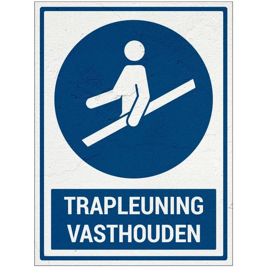 Trapleuning vasthouden bord met tekst - Sign Again - 20 x 15 cm | bol