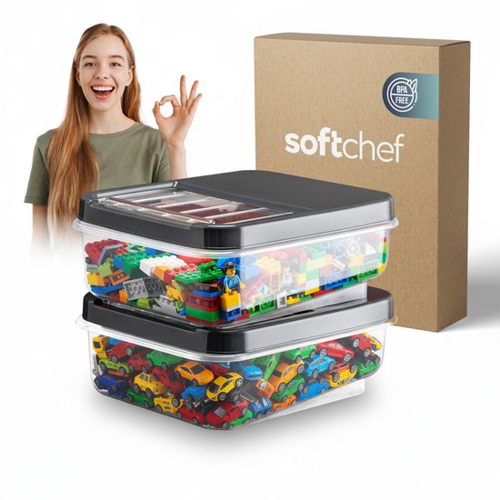 Soft Chef Multibox 8L 2 delige voedselbewaarset BPA vrij luchtdicht ...