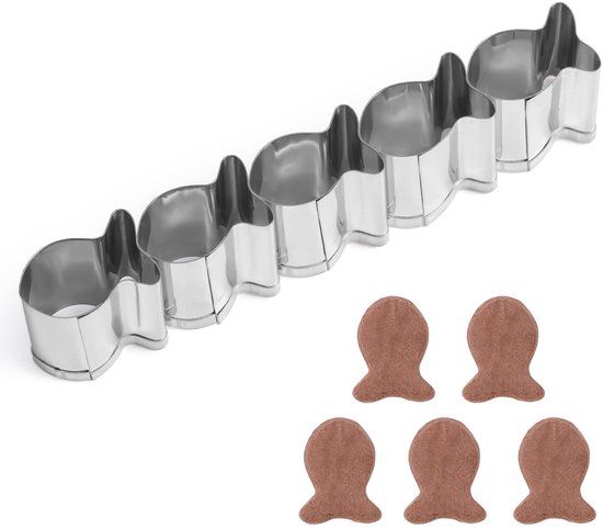Goldfish Cracker Cutter, 5 Cavities Stainless Steel Fish Shaped Cookie ...