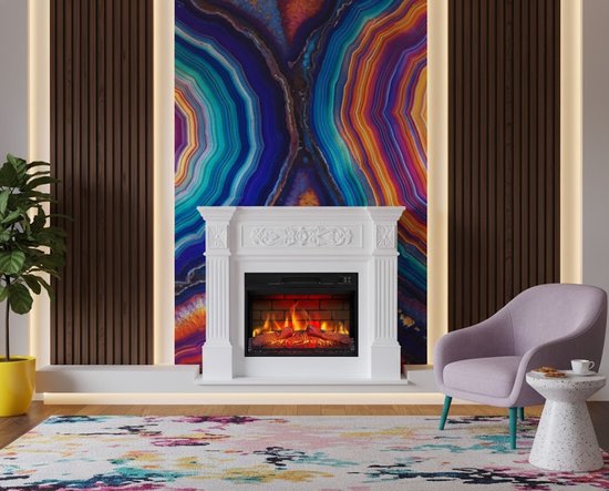 Elektrische open haard Toscana Luxe Flame AF23W – 1800W LED sfeerhaard ...